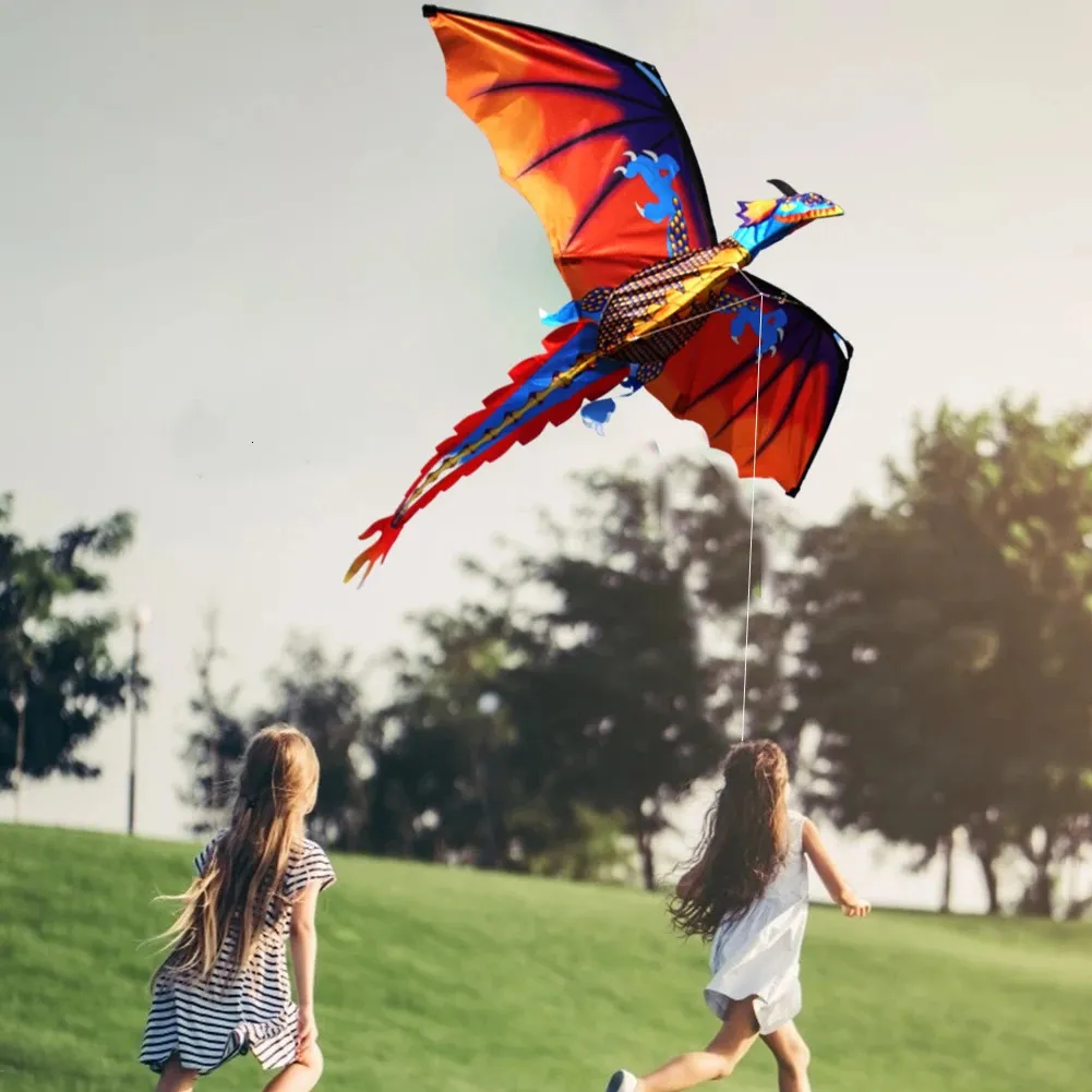 Colorful 3D Dragon Kite - Soar Up to 100m! Fun Outdoor Flying Game for ...