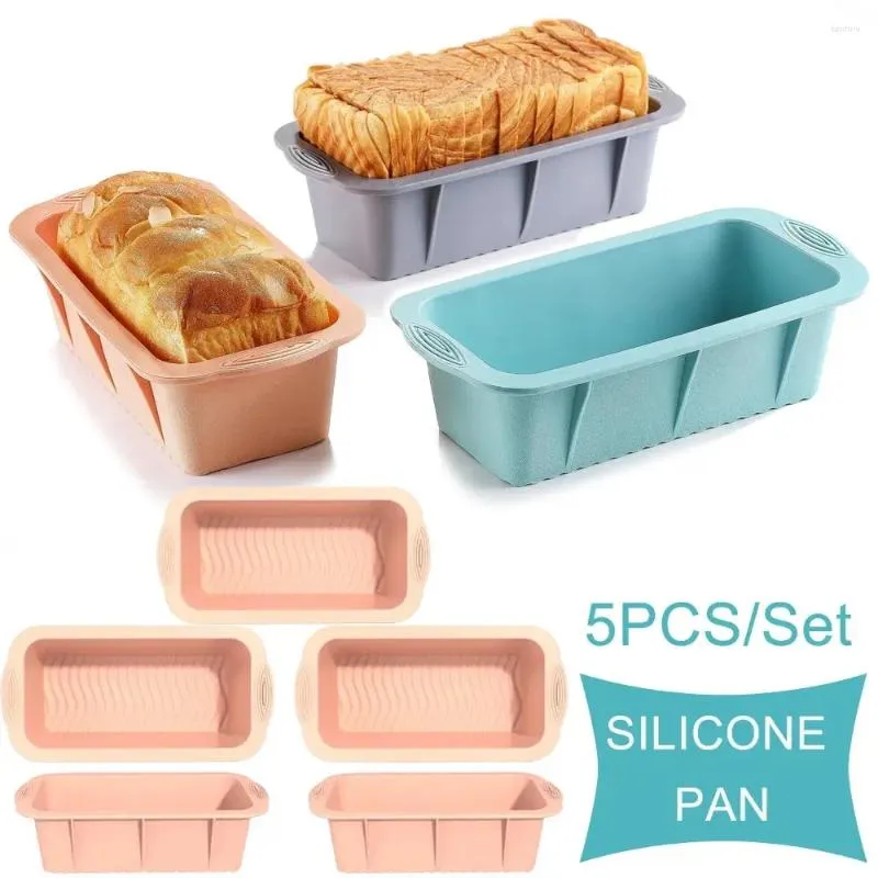 DHgate.com:Silicone Bread Loaf Pans, Set of 5 Reusable Non-Stick Loaf ...