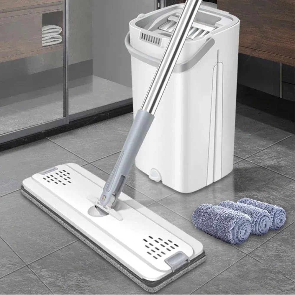 DHgate.com:Thickened Mop Bucket, Hands-Free Lazy Flat Mop with ...
