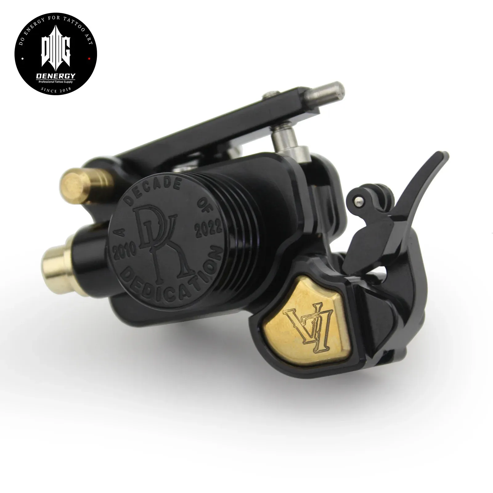 DK V7 Rotary Tattoo Machine Coreless Motor Gun RCA Interface Adjustable ...