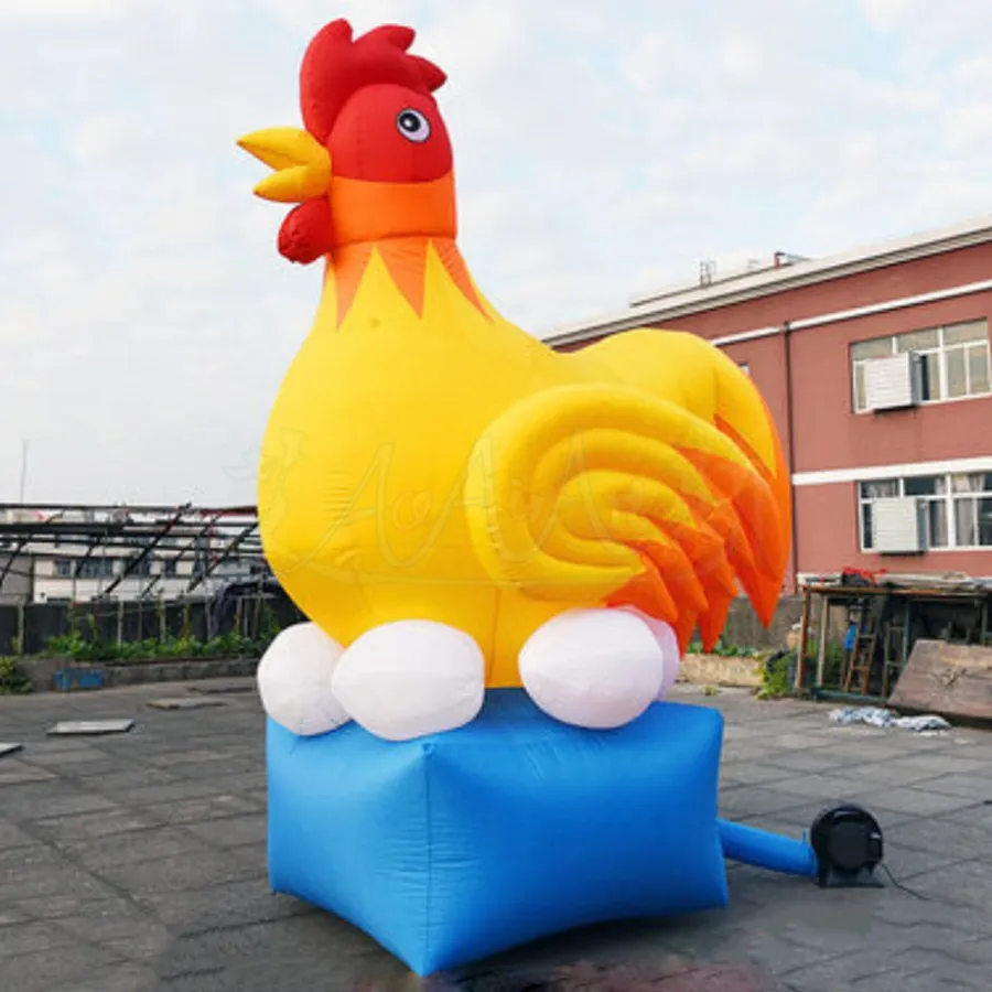 Inflatable Chicken Plush Animal Realistic Design, Blow Up Hen Brooding ...