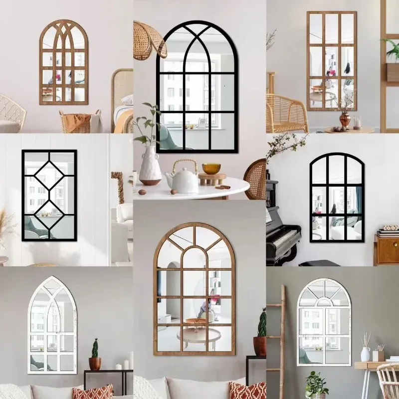 DHgate.com:Modern Black Metal Window Mirror for Living Room Bedroom ...