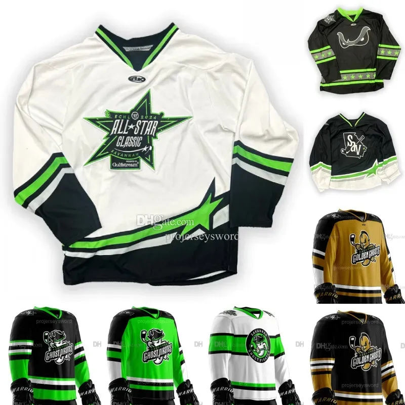 DHgate.com:Custom Golden Ghosts Hockey Jersey - Official Savannah Ghost ...