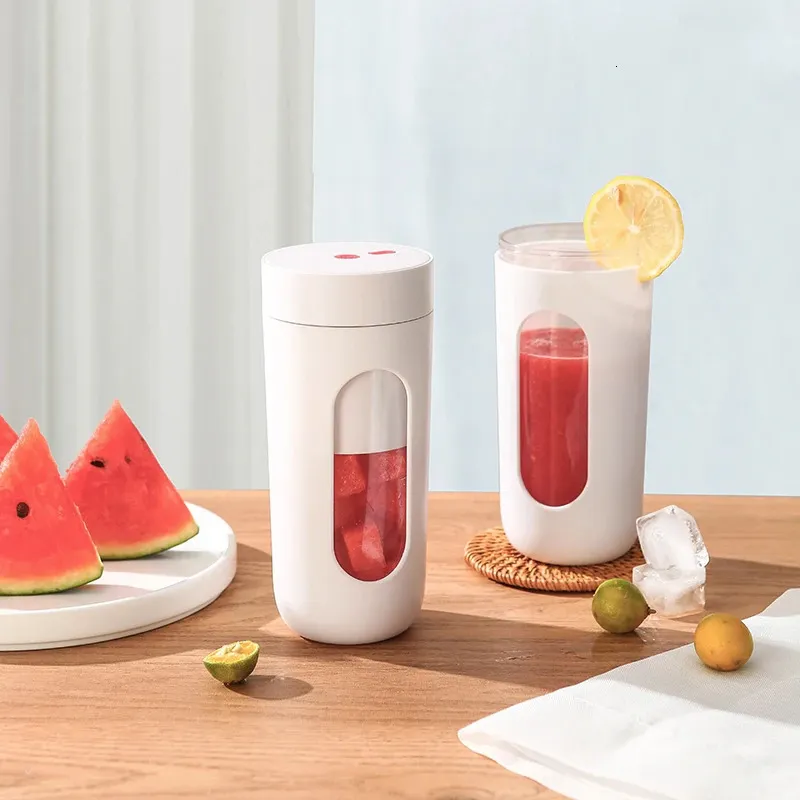 Portable Blender Electric Juicer Machine With USB Rechargeable 300ml ...