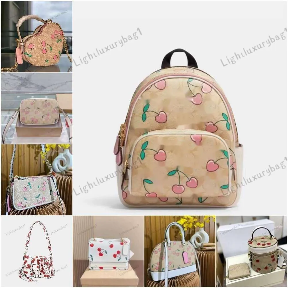 Designer Cherry Backpack Heart Shape Bag Shoulder Crossbody Bag Fashion ...
