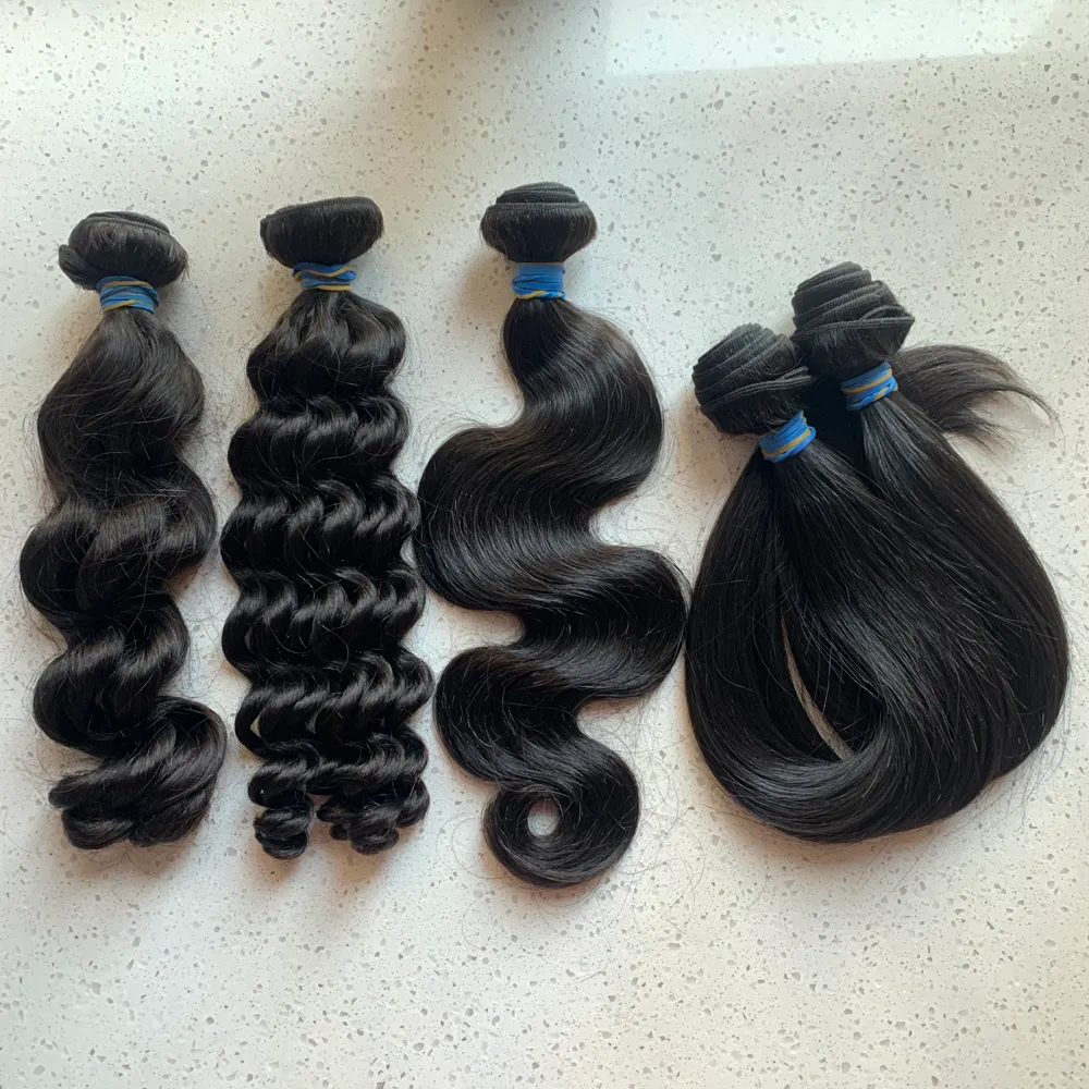 Raw hair body wave straight deep wave loose wave curly hair bundles ...