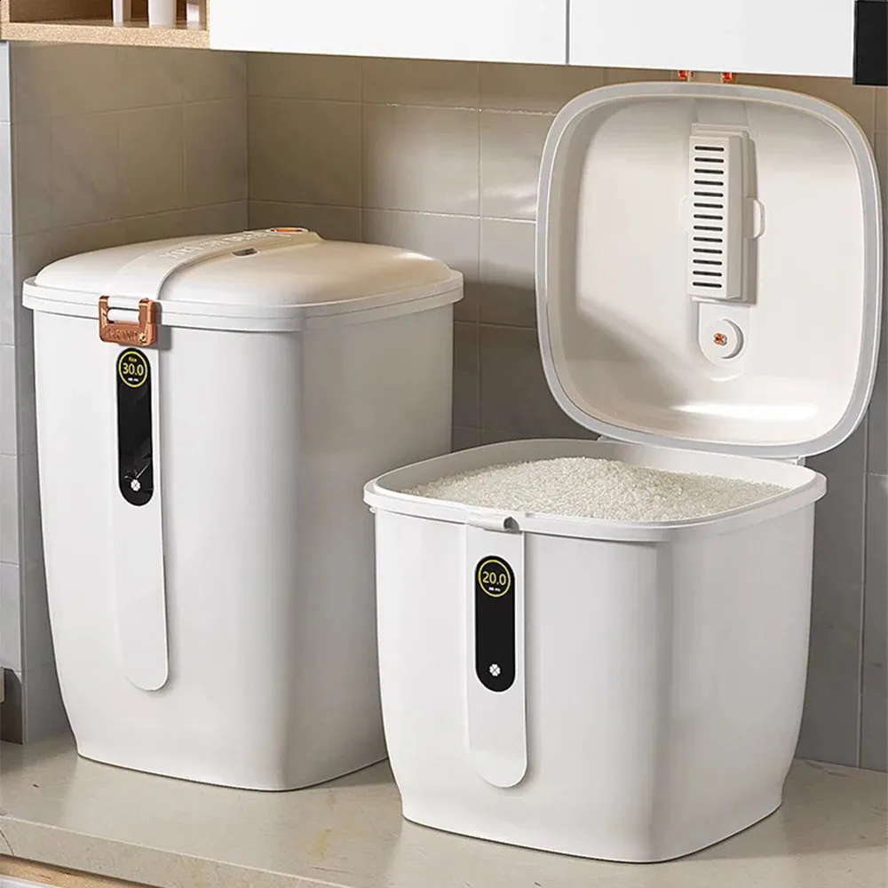 DHgate.com:Airtight Plastic Kitchen Grain Storage Sealed Rice Box ...