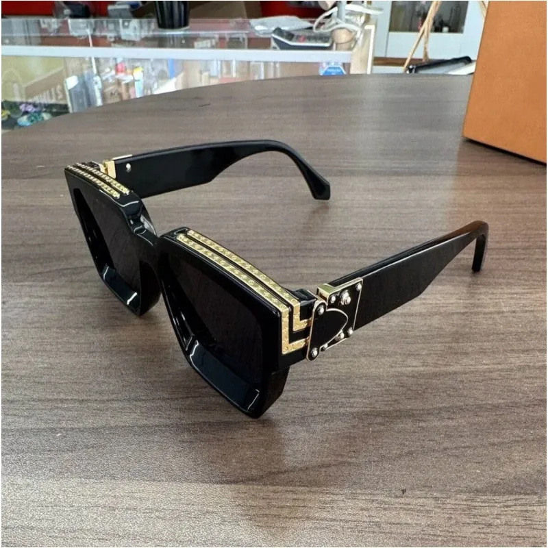 Men's Luxury Square Full Black Sunglasses M96006WN Million Millionaire ...