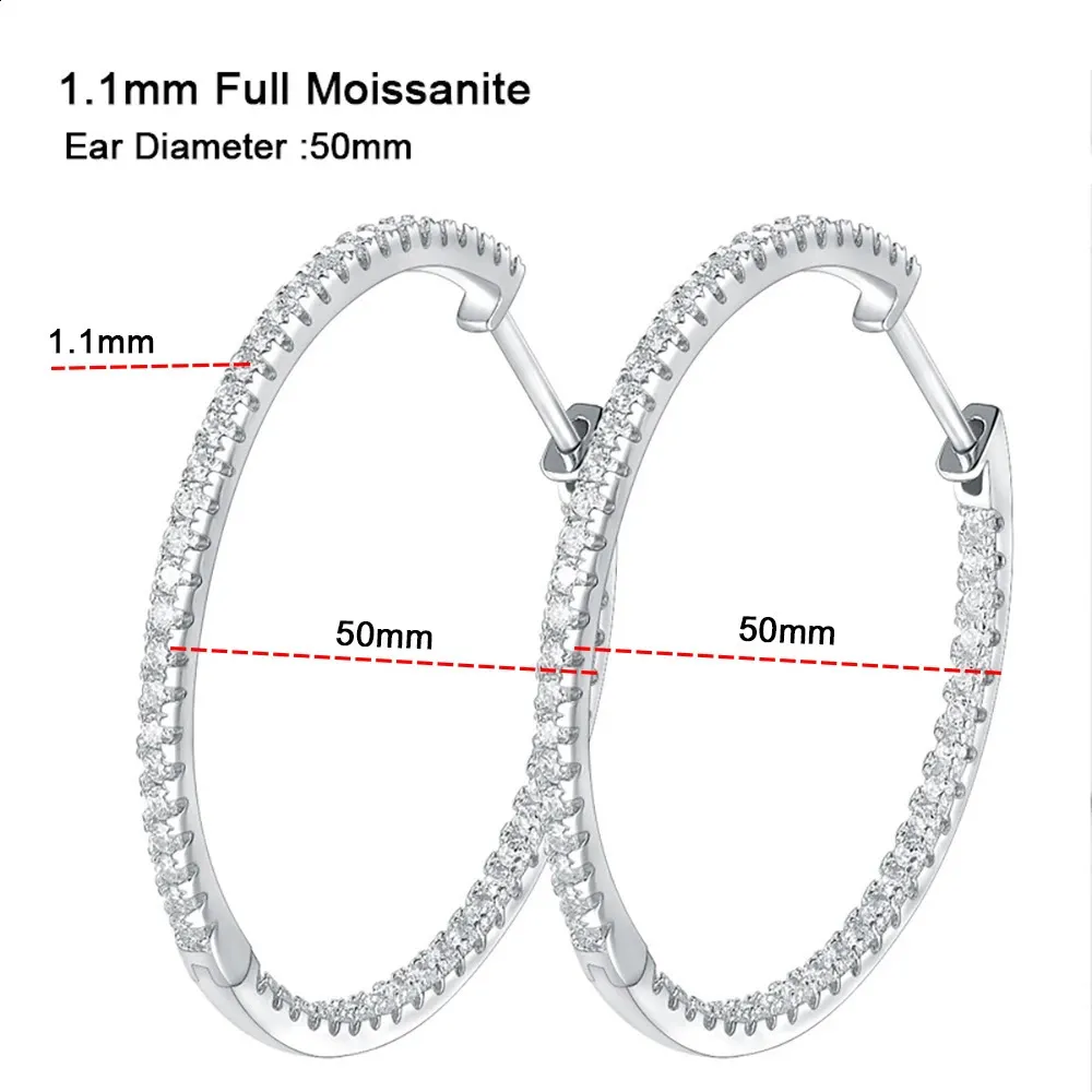 Sterling Silver 2mm Full Hoop Earrings S925 Sterling Silver Stud Ear ...
