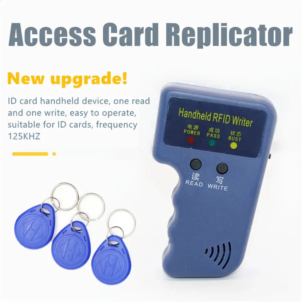125kHz RFID Copier - Handheld ID Reader Writer for Access Control + 3 ...