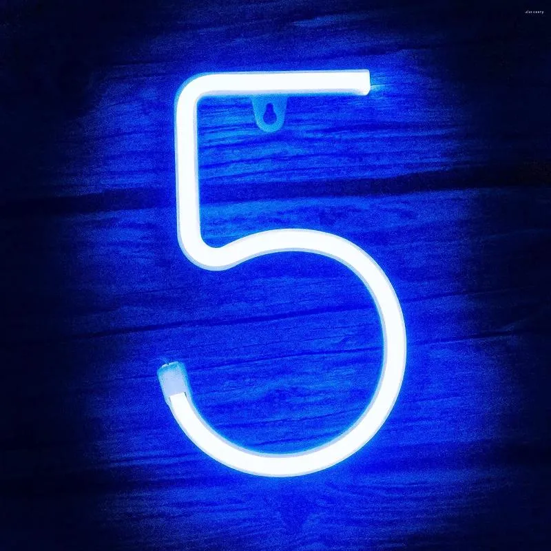 Neon LED Arabic Numeral Night Lights, Decorative Alphabet Number Lights ...