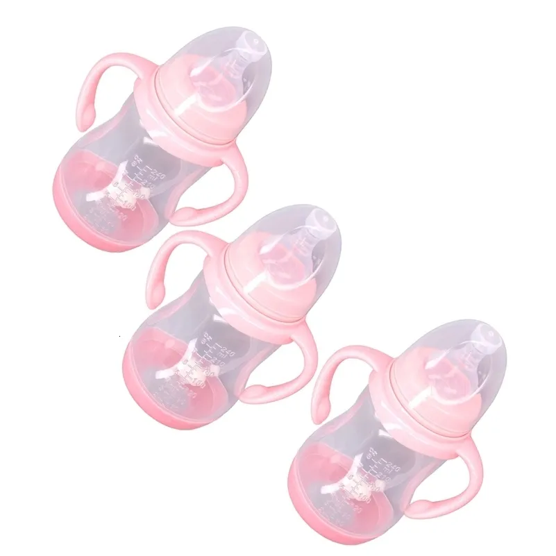 DHgate.com:3-Pack Silicone Sippy Bottle with Ergonomic Self-Grip, 240ml ...