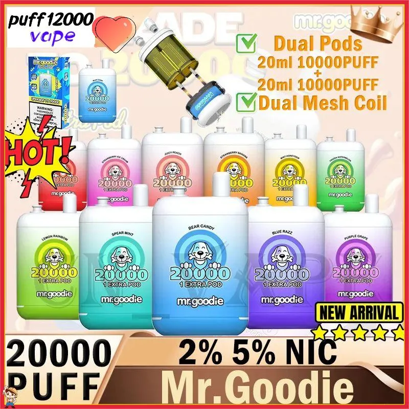 Big Puffs Of Vape Mr.Goodie 20000 Puff Disposable Vape Rechargeable E ...