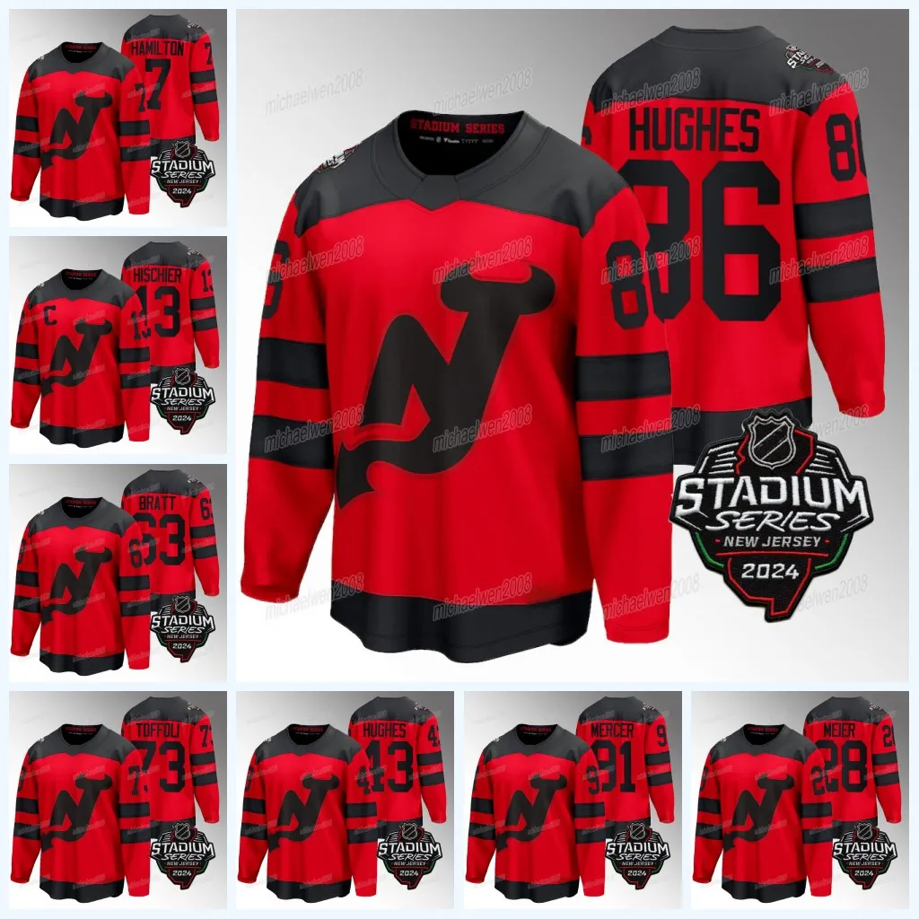 Devils 2024 Stadium Serie Jersey New Jersey Jake Allen Jack Hughes Nico ...