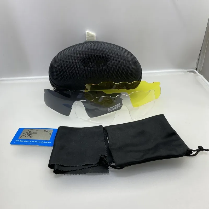 Sport Outdoor Cycling Sunglasses UV400 Polarized Black Lens Cycling ...