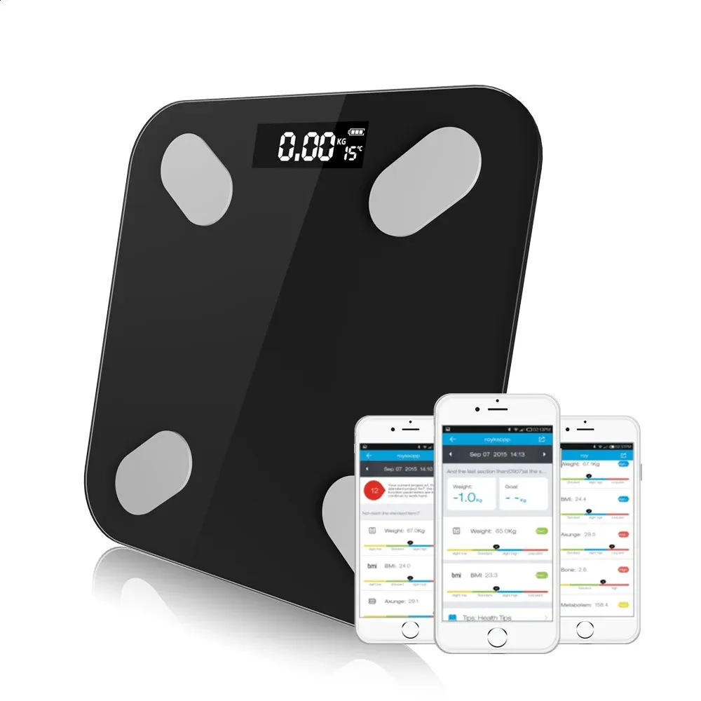 Bluetooth Smart Bathroom Scale, Digital Body Weight Fat Scale Auto ...