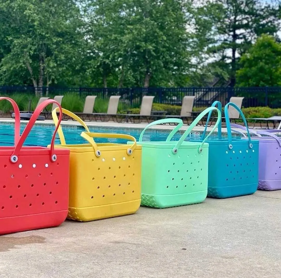 Large Capacity Rubber Beach Tote - Waterproof EVA, Portable ...