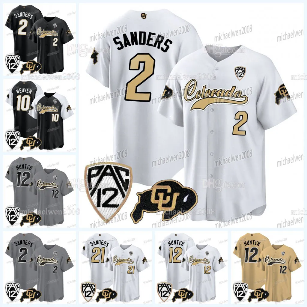 2 Deion Sanders College Colorado Buffaloes Baseball Jerseys Shilo ...