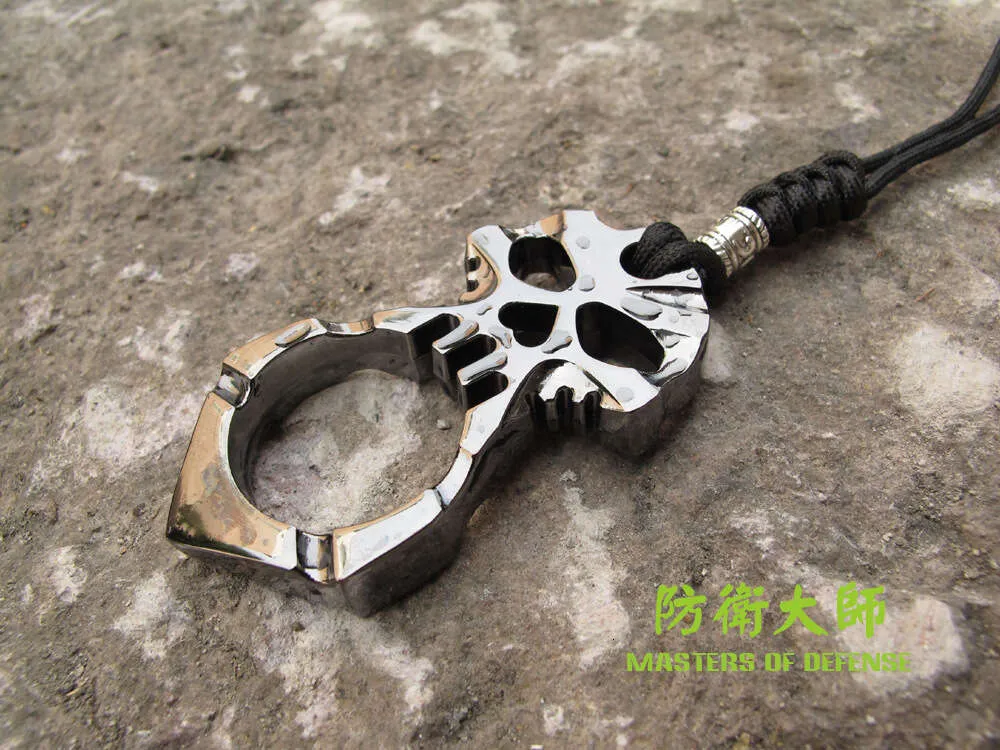 Self Defense Skeleton Single Finger Button Ring Window Breaker Womens ...