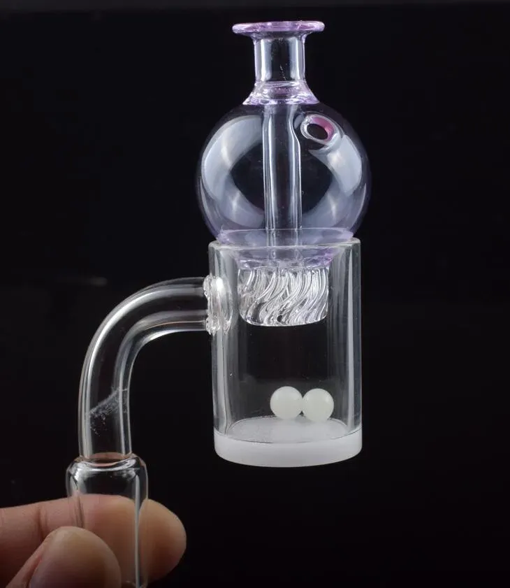 Opaque Bottom Quartz Banger Dab Nail W/ Bubble Spinning Carb Cap ...