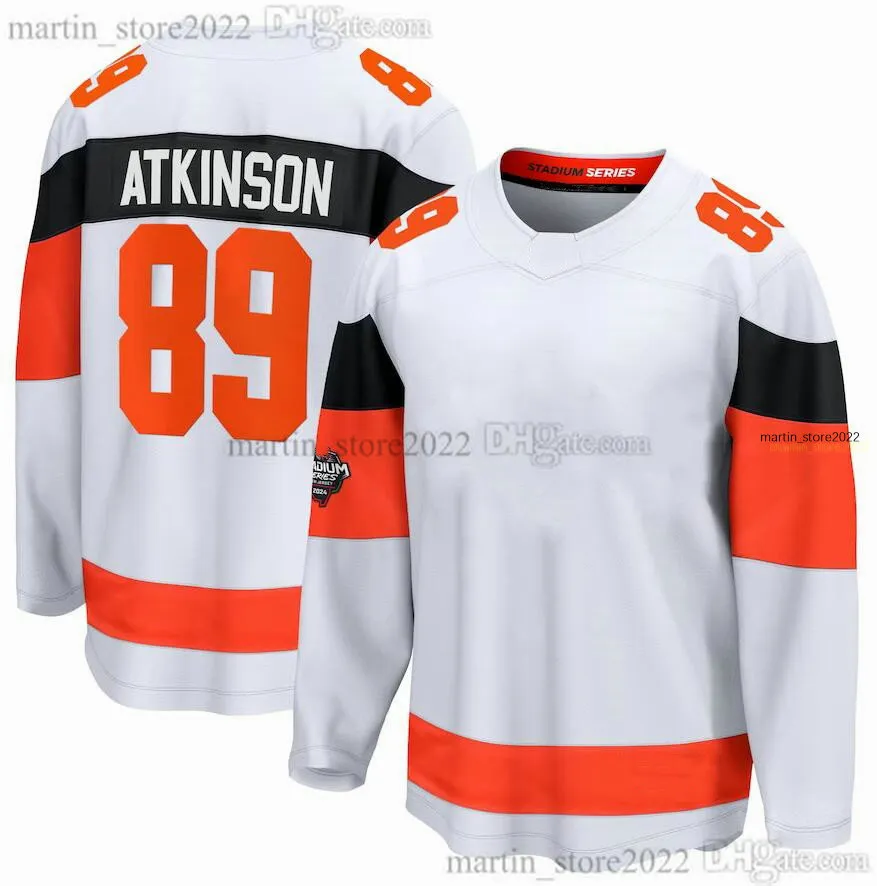 Stitched White Hockey Shirts Stadium Series Cam Atkinson #89, Travis ...