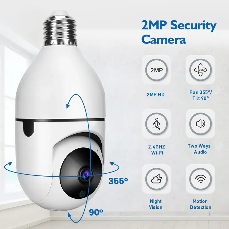 DHgate.com:DP17 200W E27 Bulb Surveillance Camera 1080P Night Vision ...