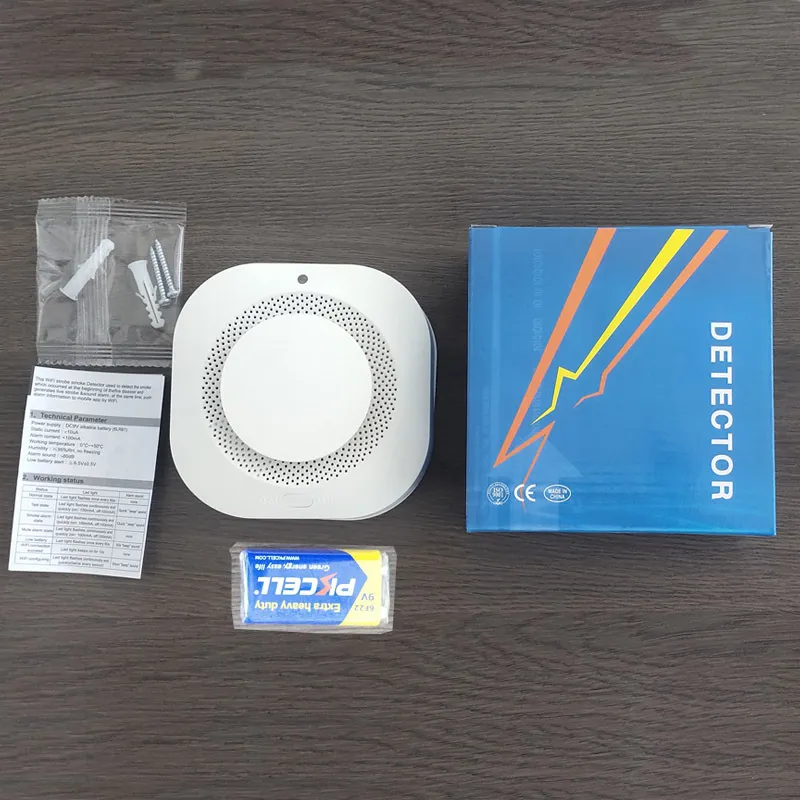 433MHZ Smoke Detector Wireless Fire Alarm Sensor Security Protection ...