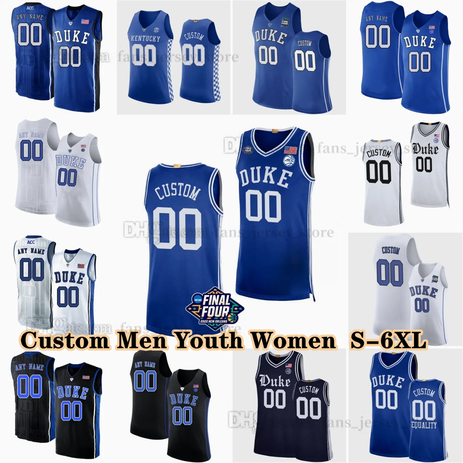 Duke Blue Devils Basketball Jerseys: Custom NCAA S 6XL Cooper Flagg ...