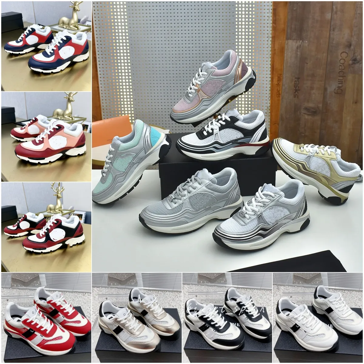 Designer Sneakers Women: Letter Accented Casual Sport Shoes Original ...