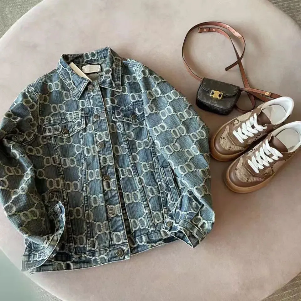 Womens Denim Jacket: Designer Button Letter Jean Coat, Autumn Style ...