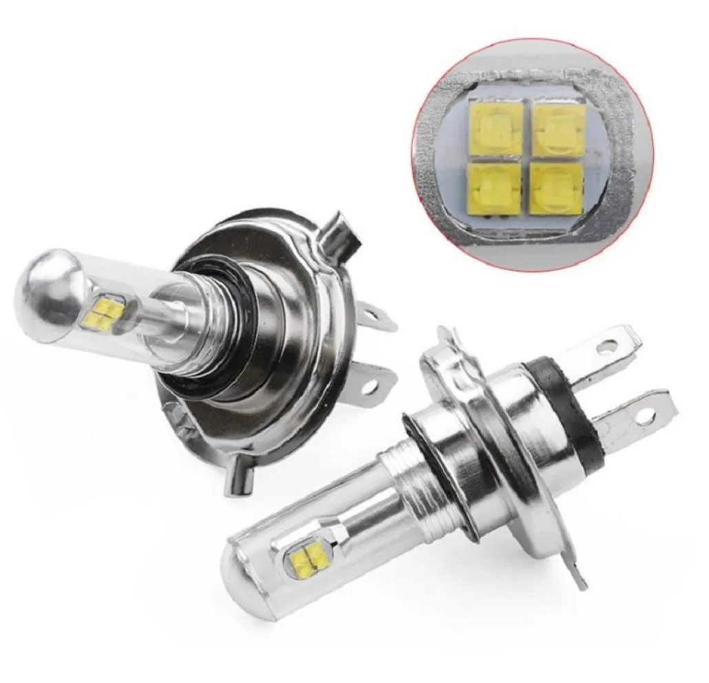 H4 H7 LED Headlight Bulbs - 80W Xenon White 6000K, 1500LM - Universal ...