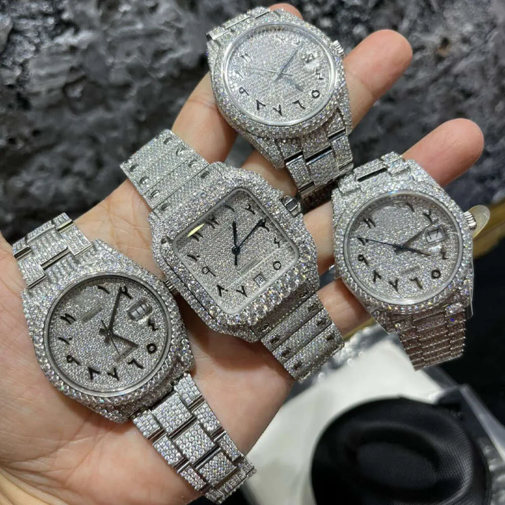 Iced Out Moissanite Mechanical Watch - VVS Diamond Simulant - Shop Now ...