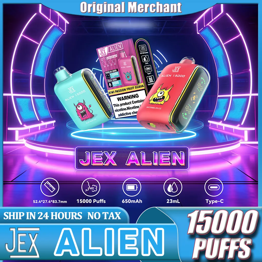 Original JEX 15000 Puffs 8000 Puff 8k Disposable Vape E Cigarettes ...