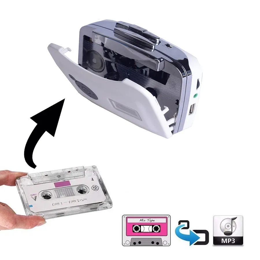 Portable USB Cassette to MP3 Converter - Capture Audio Tapes to Digital ...