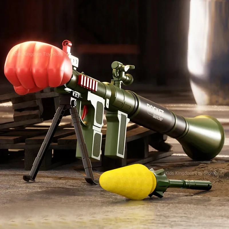 Air Shooting RPG Fist Rocket Manual Toy Gun For Boys/Girls, Outdoor ...