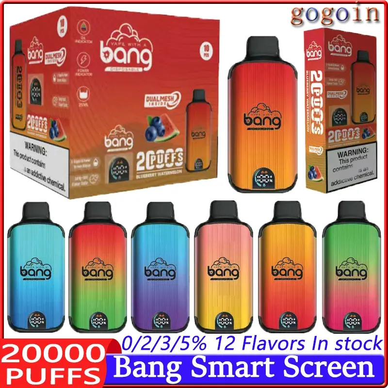 Bang 20000 Puffs Smart Screen Disposable Electronic Cigarettes Vape ...
