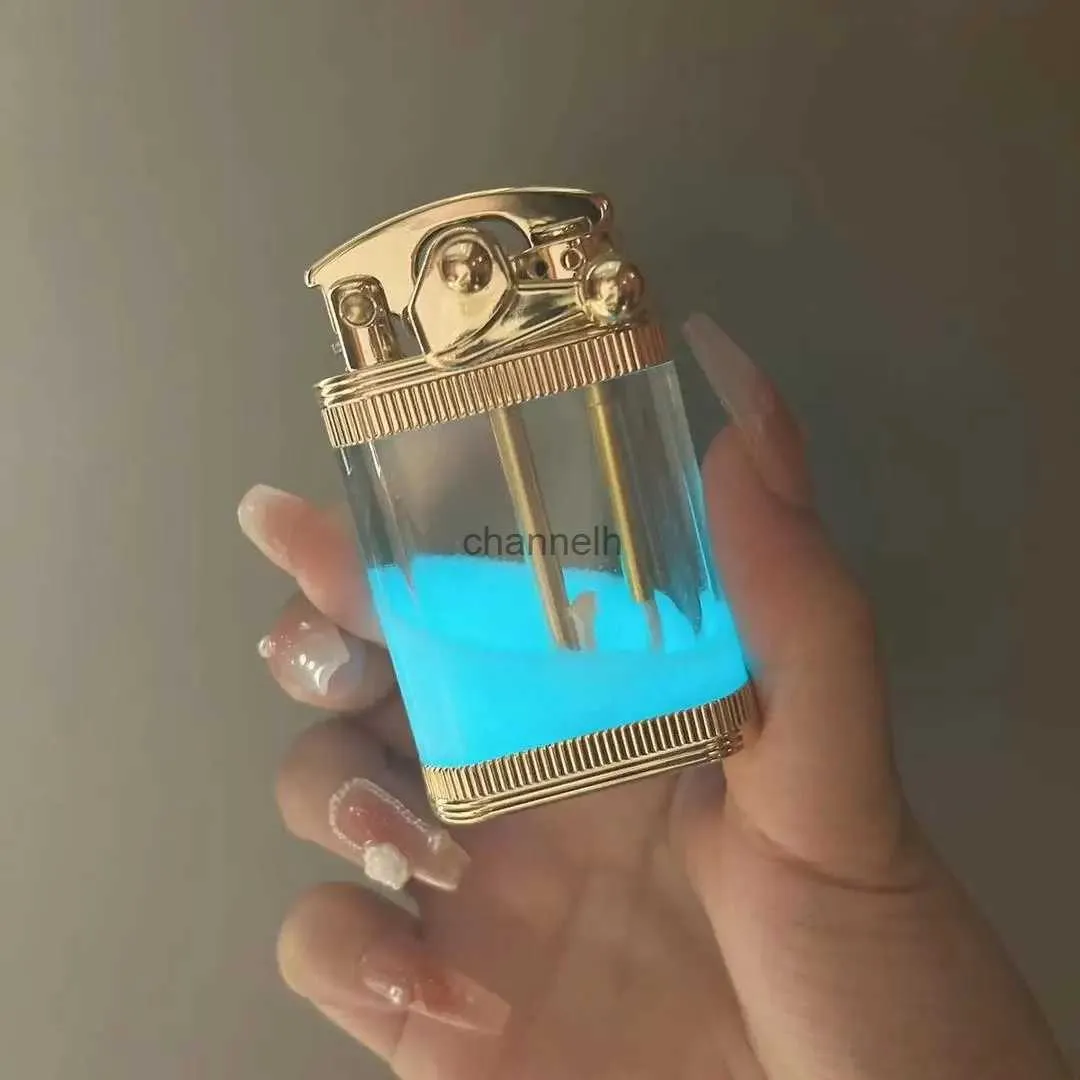 Lighters NEW Luminous Kerosene Lighter Quicksand Rocker Transparent ...