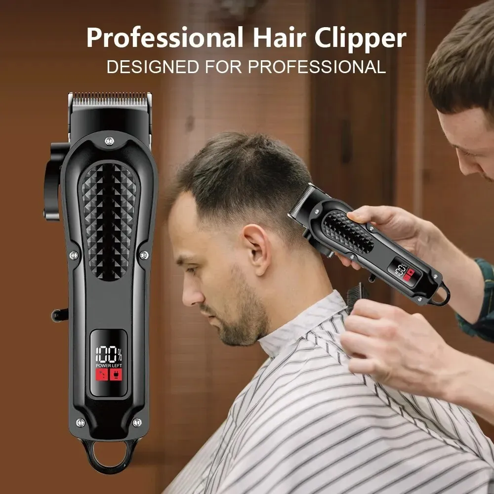 Cordless Hair Clipper And Beard Trimmer Powerful Electric Head Hair ...