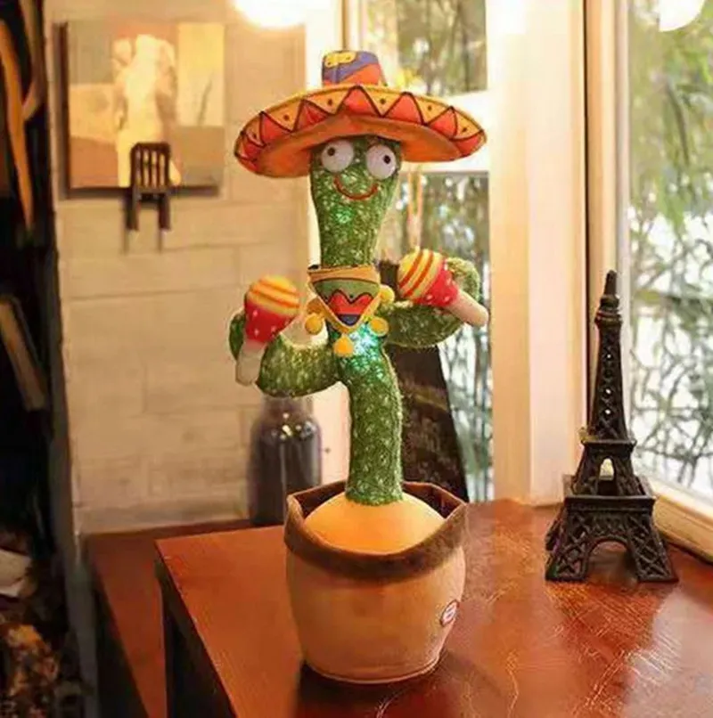 Dancing Cactus Toy: Huggy Wuggy Plush Electronic Toy Fun Singing ...