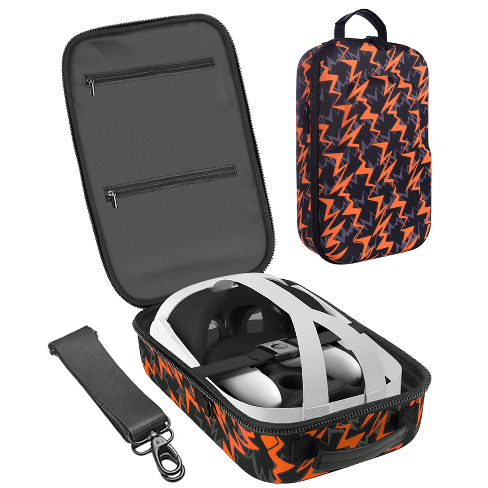 VR Headset Travel Case - Portable VR Accessories Storage Bag for Meta ...