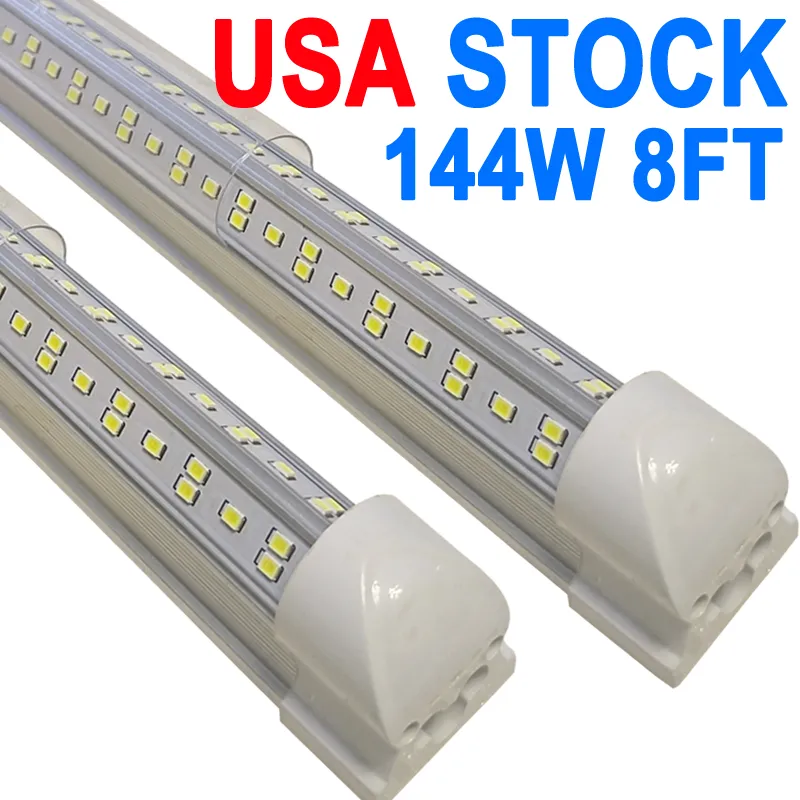 8Ft Led Shop Lights Fixture ,8 Feet 144W 8' Garage Light 96'' T8 ...