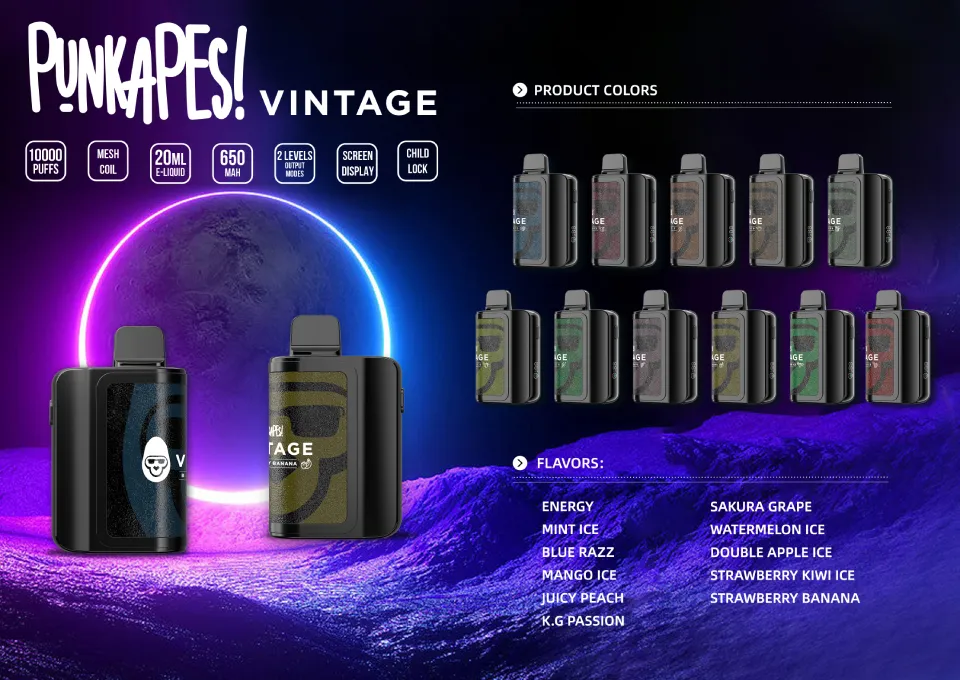Punkapes Vintage 10000 Puffs Disposable Vape No Leaking Good Quality ...