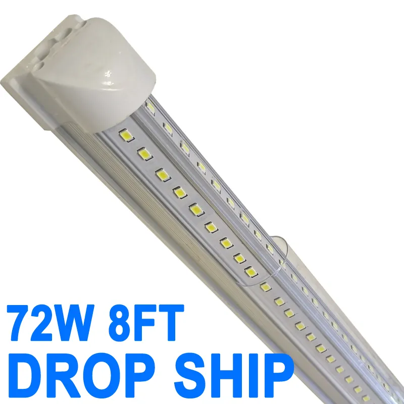 Crestech 8ft LED Tube 72W 7200lm, Linkable, Plug & Play, High Output ...