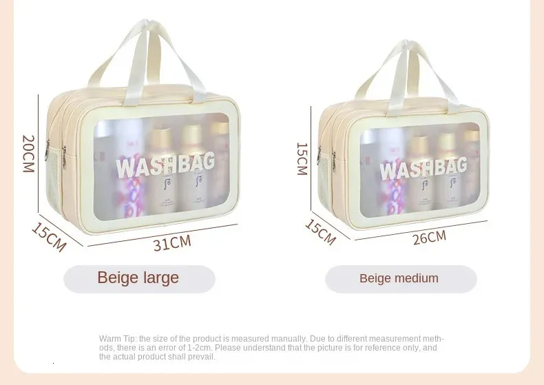 Large Capacity Travel Toiletry Bag - Wet & Dry Separation, Portable ...