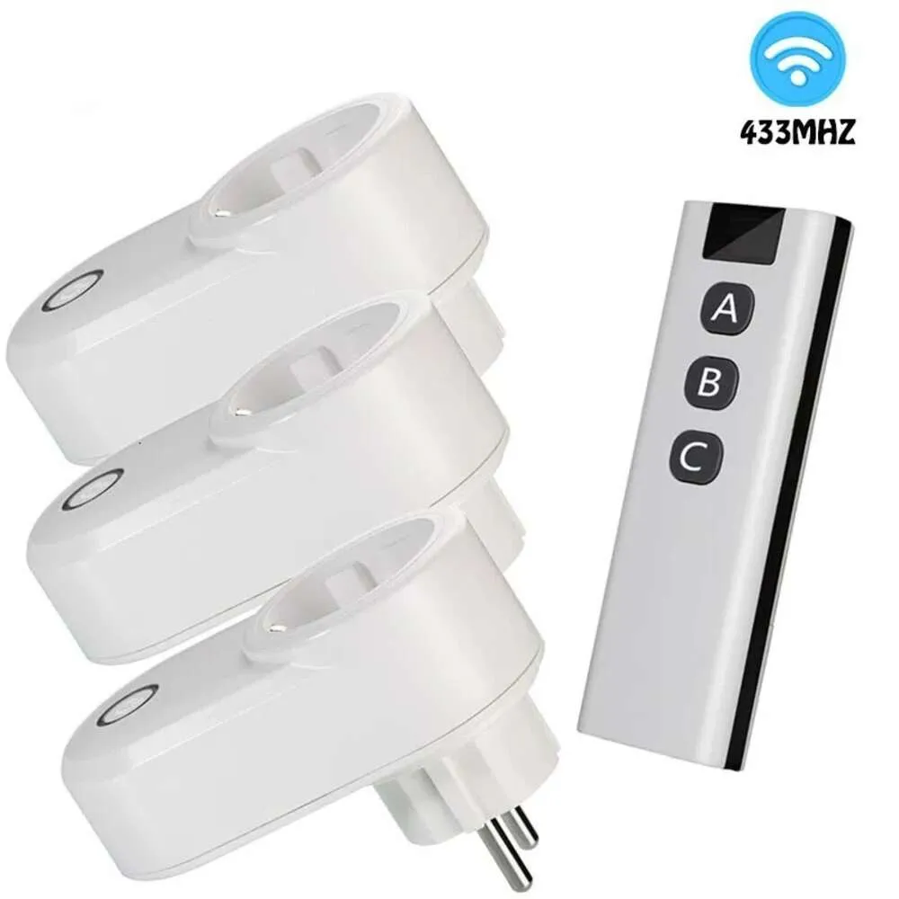Smart WiFi Plug with 433MHz Remote - 15A Programmable Outlet, Wireless Electrical Switch for ...