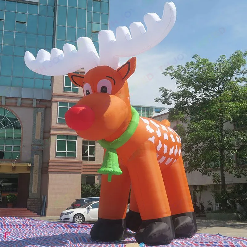 Red Nosed Giant Christmas Inflatable Reindeer Inflatable Rudolph Animal ...