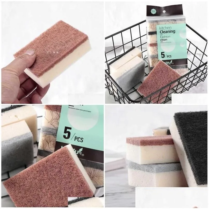 Sponges Scouring Pads Mti Color Kitchen Dishwashing Sponge Double Sided Cleaning Thickened Wi Pot Stove And Drop Delivery Dha19 From 80 29 DHgate