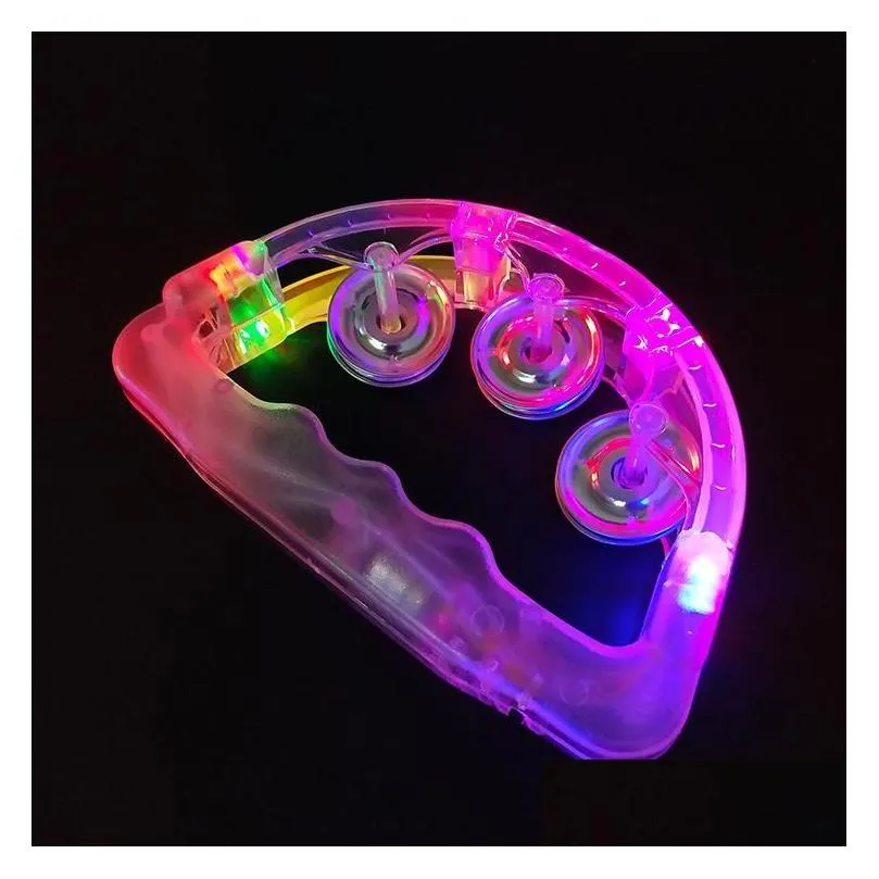 DHgate.com:2022 New LED Flashing Tambourine Rattle Hand Bell Kids Light ...