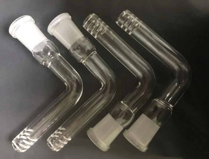 Downstem Glass Pipe 90 Degree Clear Glass Downstem With 14mm Female ...
