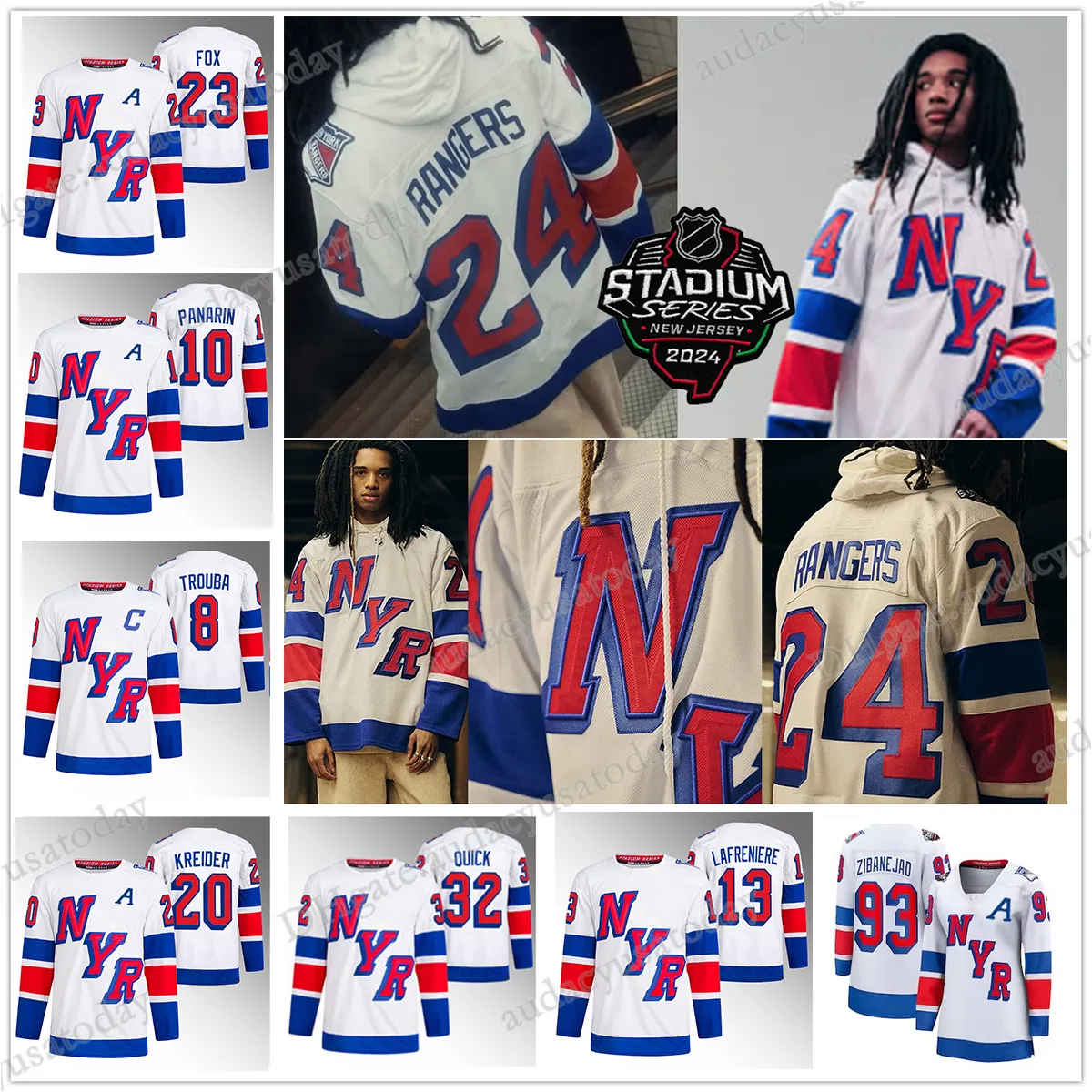 New York Rangers 2024 Stadium Series Jersey Igor, Mika, Zibanejad, Chris, Kaapo, Kakko, K ...